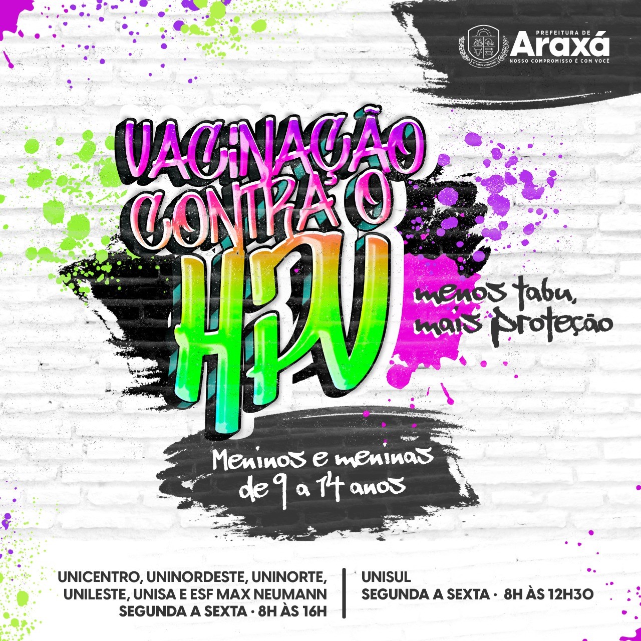 PREFEITURA DE ARAXÁ INTENSIFICA VACINAÇÃO CONTRA HPV AO PÚBLICO DE 9 A ... PREFEITURA DE ARAXÁ INTENSIFICA VACINAÇÃO CONTRA HPV AO PÚBLICO DE 9 A ...